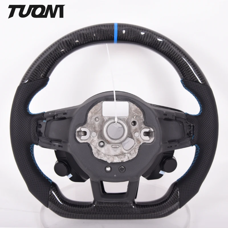 Sport Car Carbon Fiber Start Stop Button Steering Wheel For Vw Polo Mk5 ...