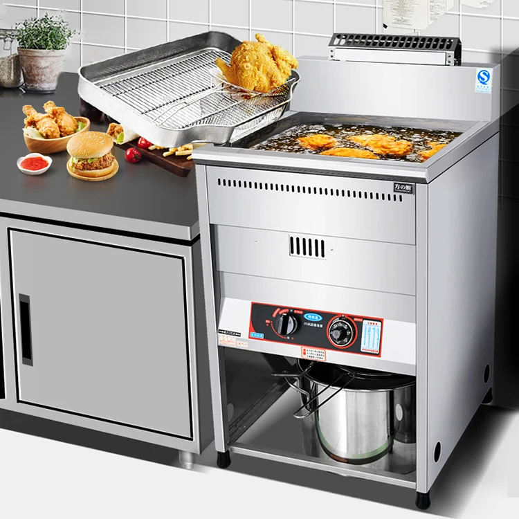 Commercial Stainless Steel Gas Chicken-row Frying Chips Fryer Chicken ...