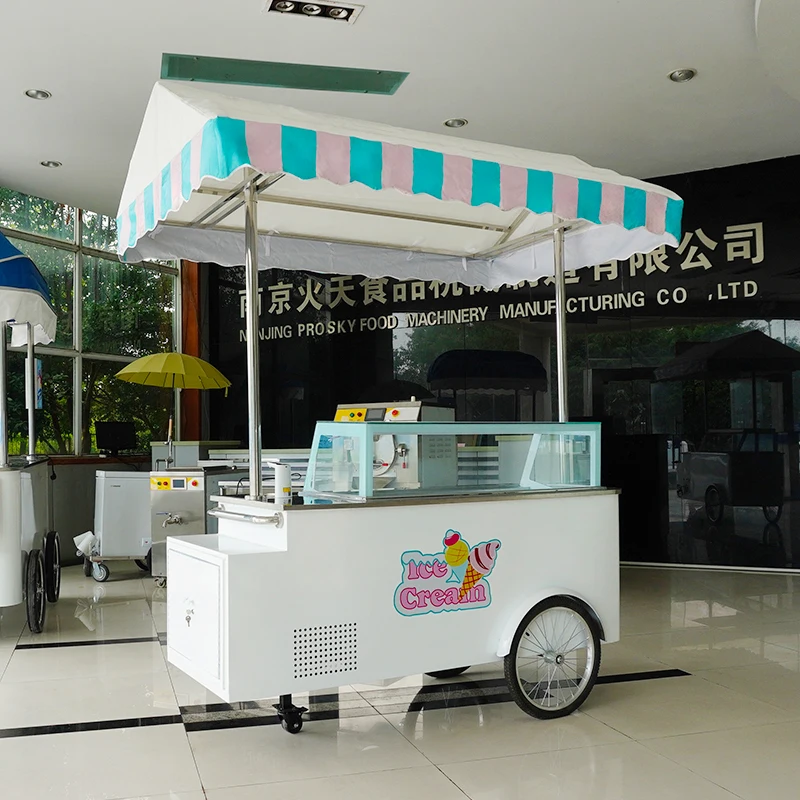 Small Mobile Restaurant Bike Trolley Food Gelato Cart for Catering ...