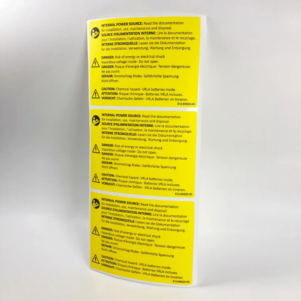 Custom Matte Color Animated Warning Sticker Packaging Label For Any ...