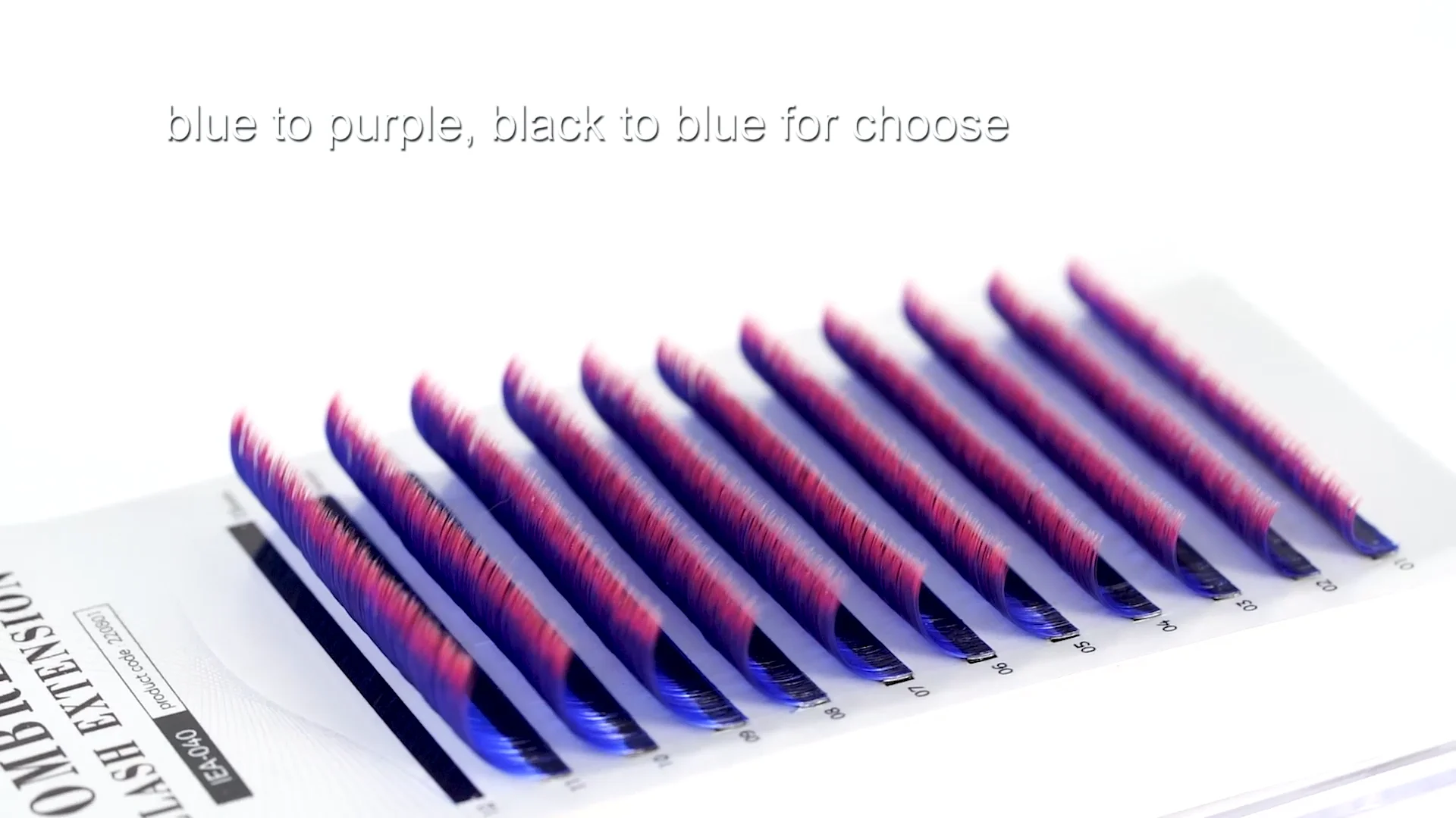 Iconsign Black To Blue Color Lash Extension 0.07 C D Curl 1s Blooming ...