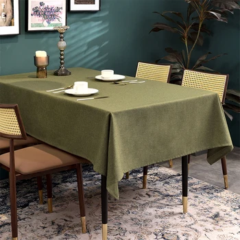 Manteles De Tela Para Mesas Rectangle Dining Green Table Cloth Cover ...