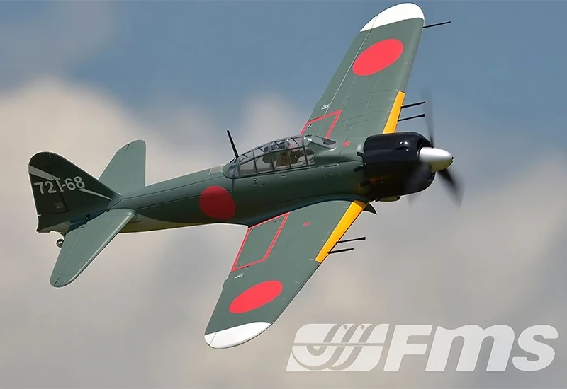Authentic FMS A6M5 Zero 1100mm Warbird PNP RC Airplane - EPO Foam Scale ...