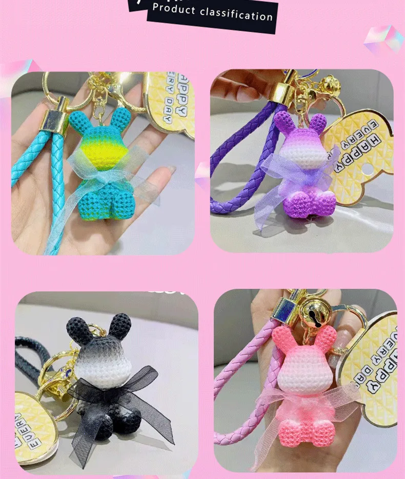 Promotional Resin Cartoon Cute Key Chain Teddy Bear Keychains Men And ...