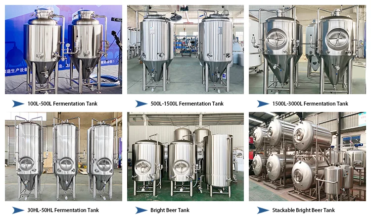 100l 200l 300l 400l Conical Beer Brewing Equipment Stainless Steel 304 ...