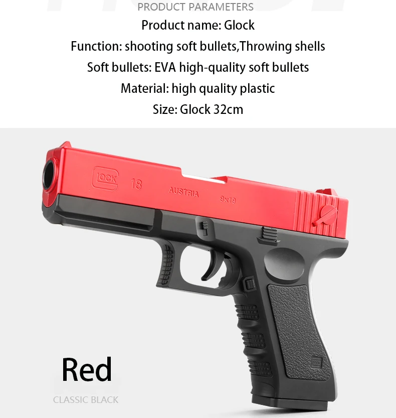 Mini Blaster Shotgun Self Defense Gun Pistol Soft Bullet Gun Plastic ...