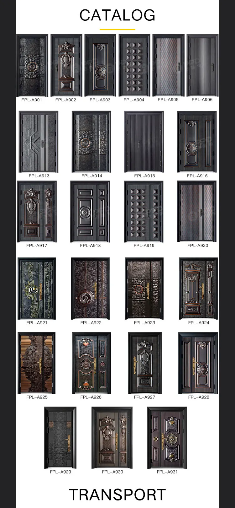 Artisan Cast Aluminum Front Door With French Design Elements And ...