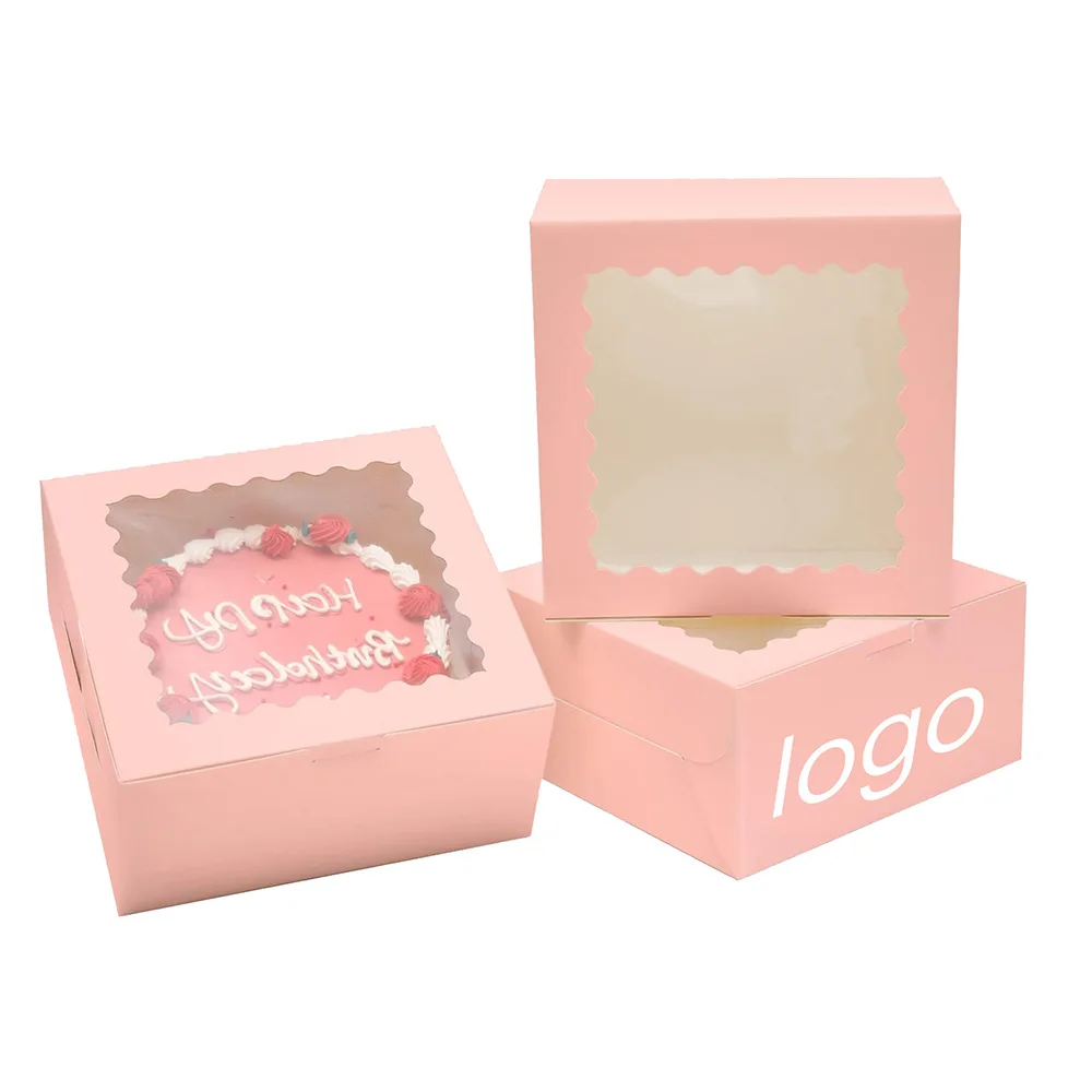 Disposable Birthday Cake Box With Pedestal Automatically Pops Up In ...