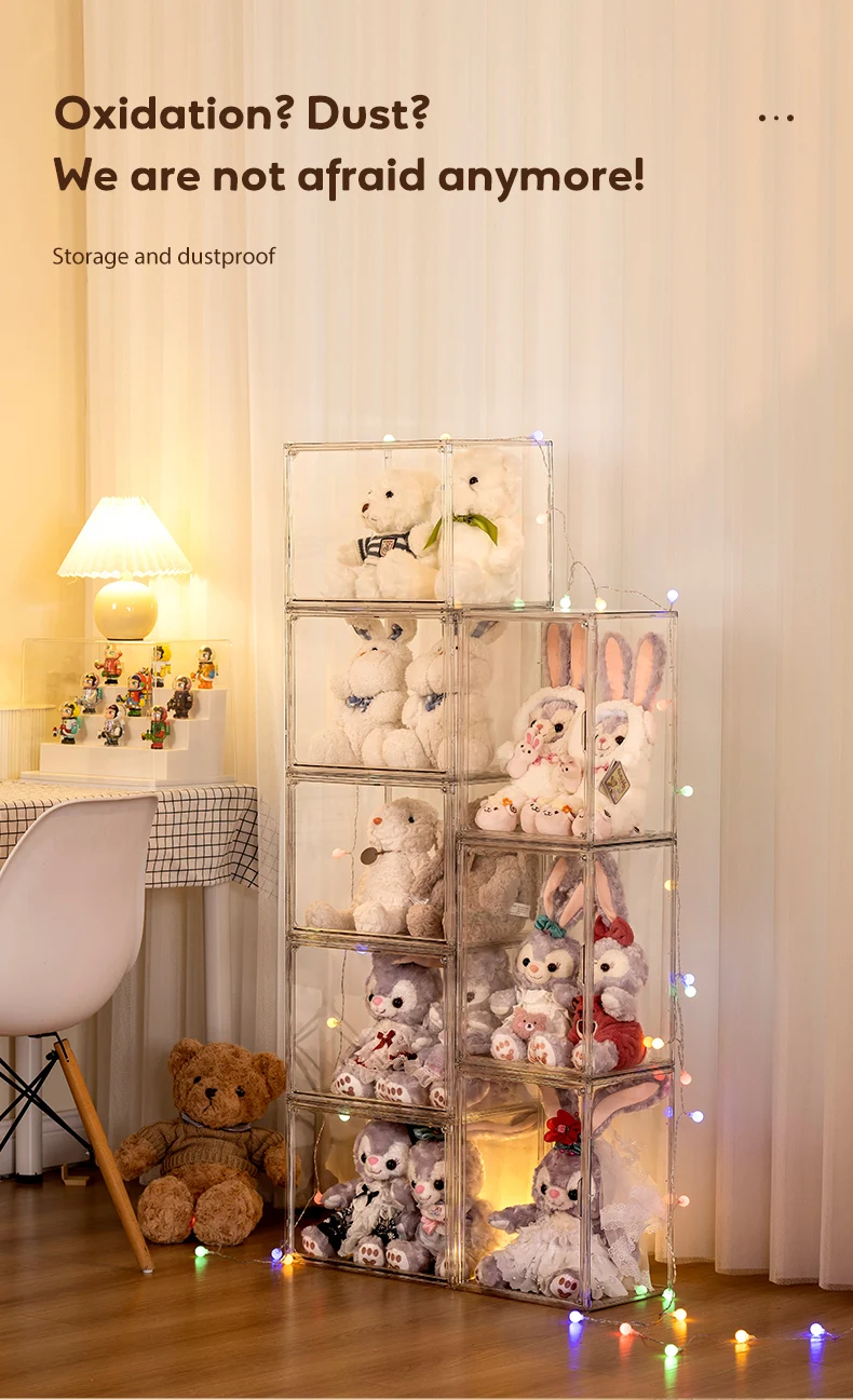 PET Plastic Display Box - Ideal for Stuffed Toy Storage