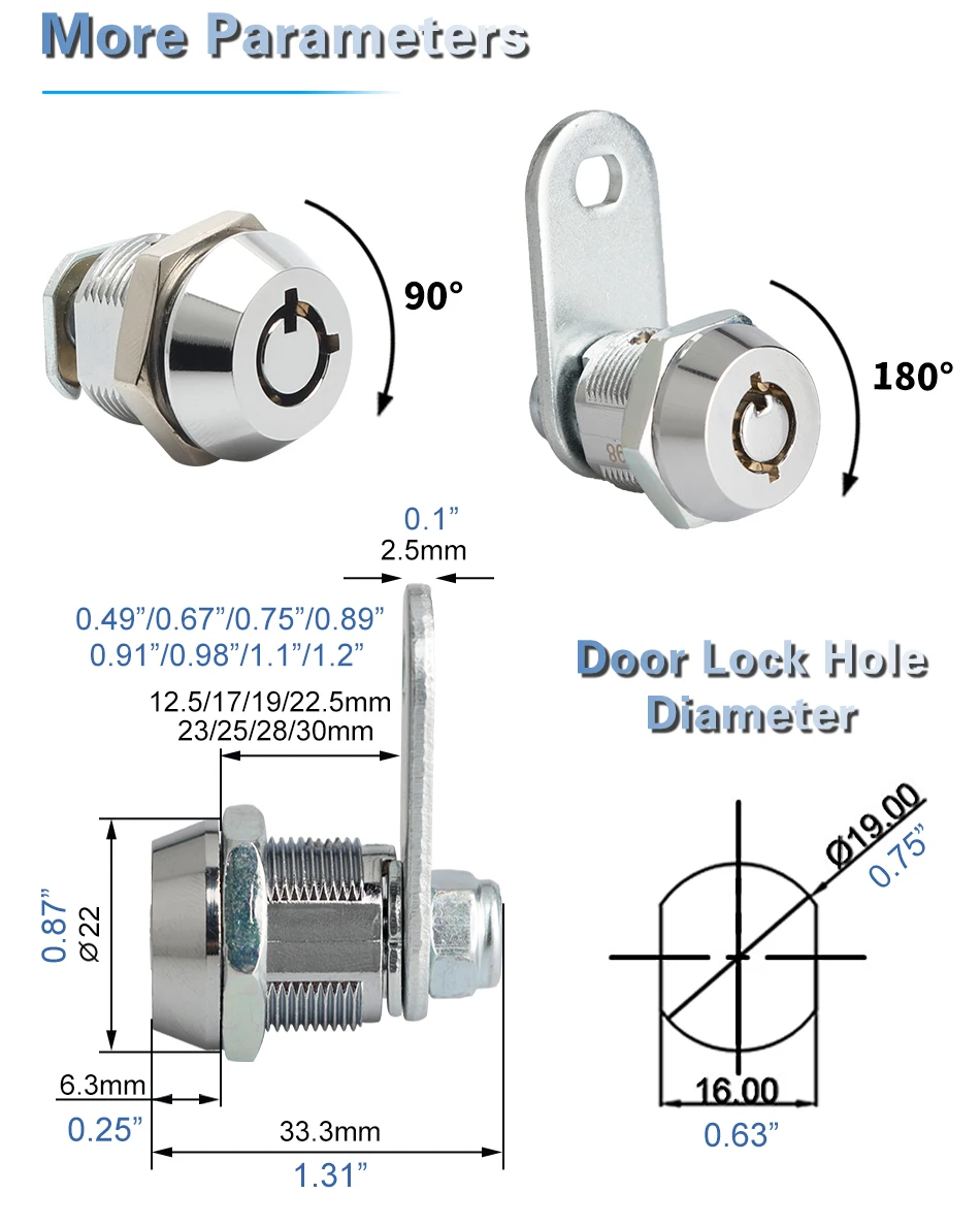 JK500 Tool Box Mailbox Lock Cylinder with Factory Price