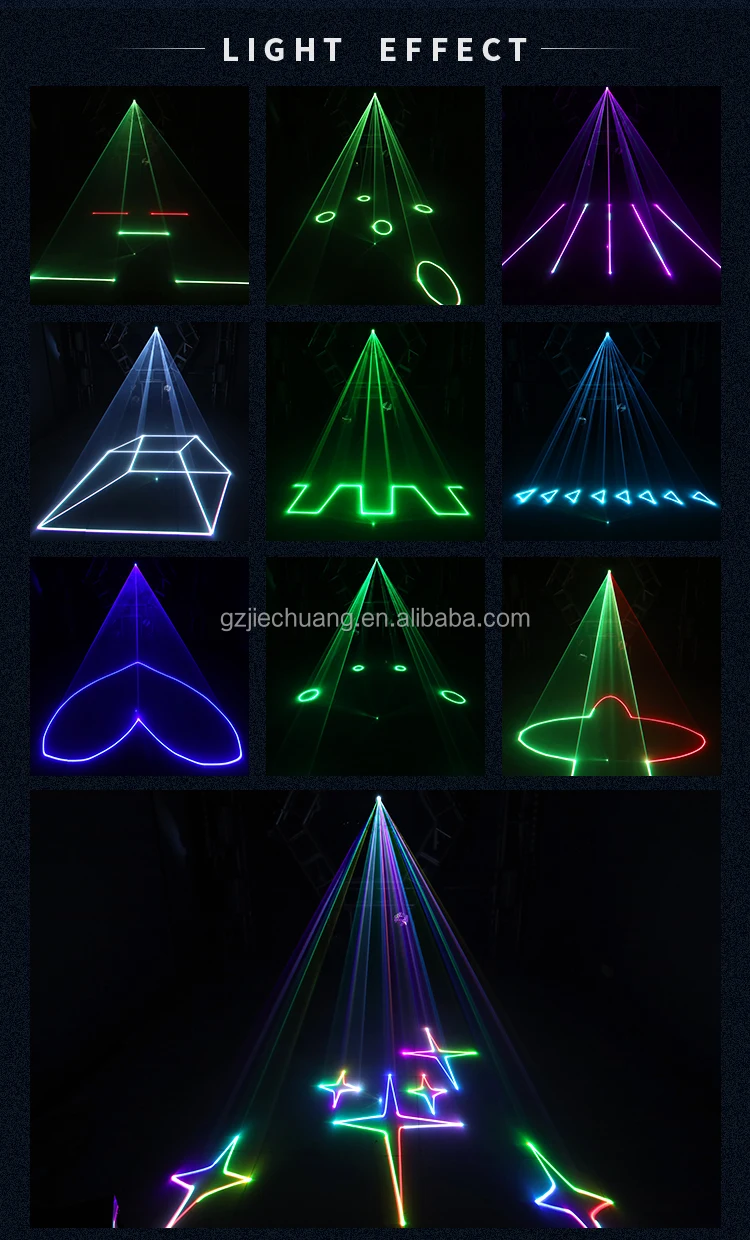 Rgb 3d Animation Laser Lights Show 8w Dmx Stage Dj Disco Nightclub Full ...