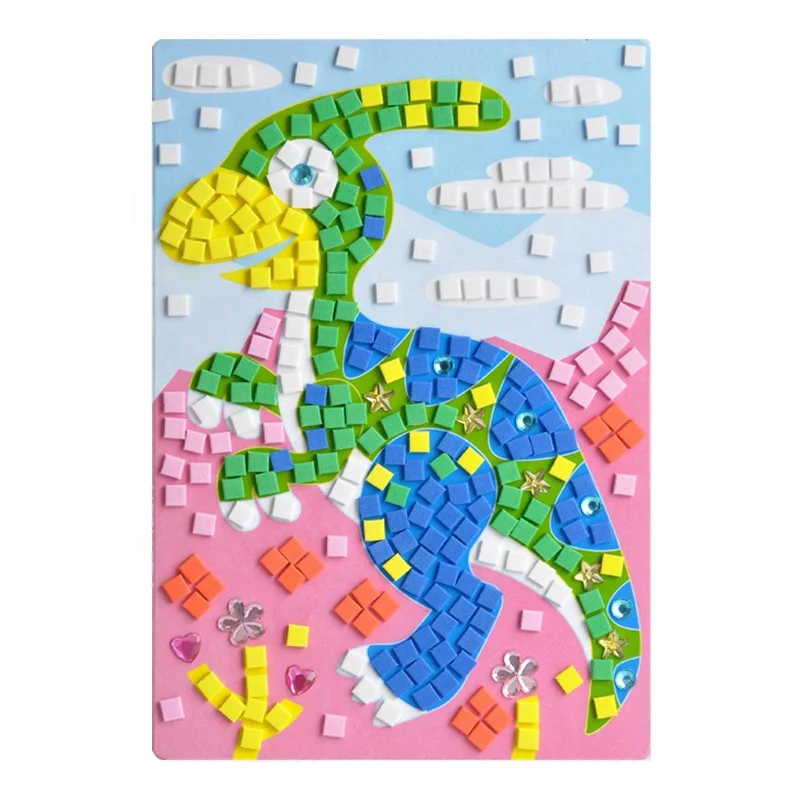 Exquisite Educational Crafts Toys Animal Collection Mosaic Sticker EVA ...