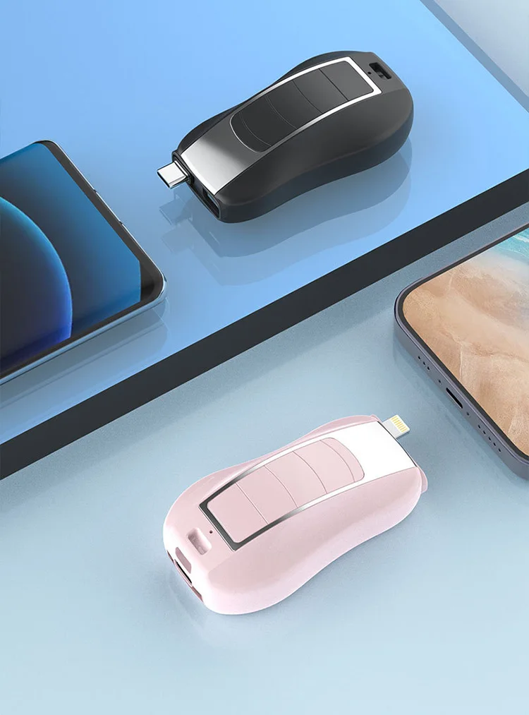 Retractable Dual Interface Small Portable Charger Mini Keychain Power ...