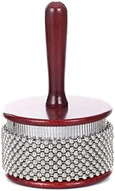 Montessori Wooden Kabasa Percussion Musical Instrument Metal Beaded ...