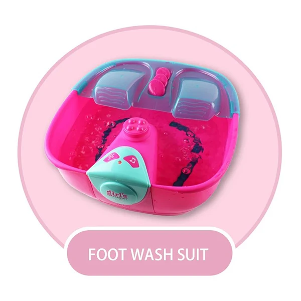Family Pretend Play Foot Spa Basin Salon Nail Salon Toy Foot Wash Basin ...