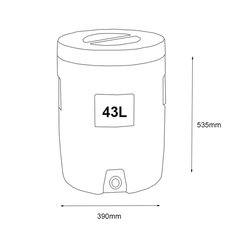 10 Gallon PU Insulated Water Cooler Jug - Perfect for Camping