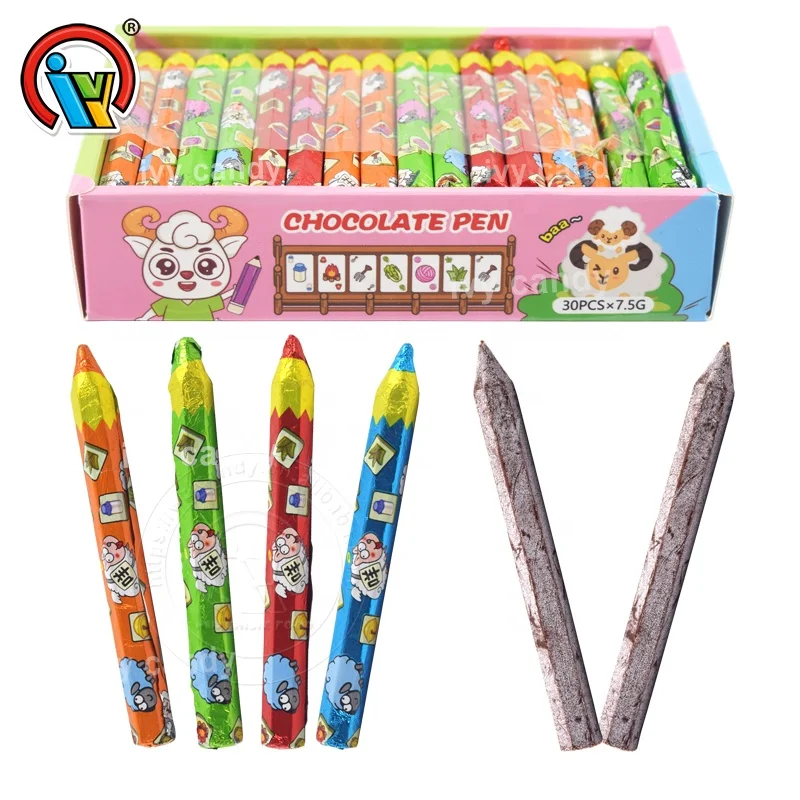 Halal Fruit Flavor Pen Shape Chocolate Candy Sweets Supplier| Alibaba.com