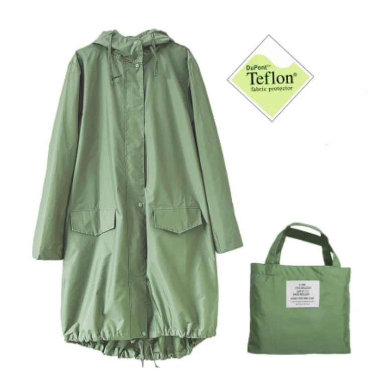 Japanese Style One Piece Long Coats Lightweight Waterproof Windproof ...