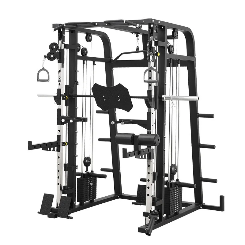Smith Machine Total Body Cage Workout - Versatile Gym Equipment