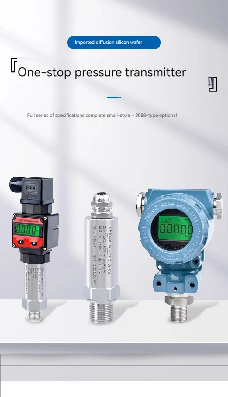 Pressure Sensor Transmitter 4-20ma Imported High-precision Diffusion Silicon Water Pressure,Air ...