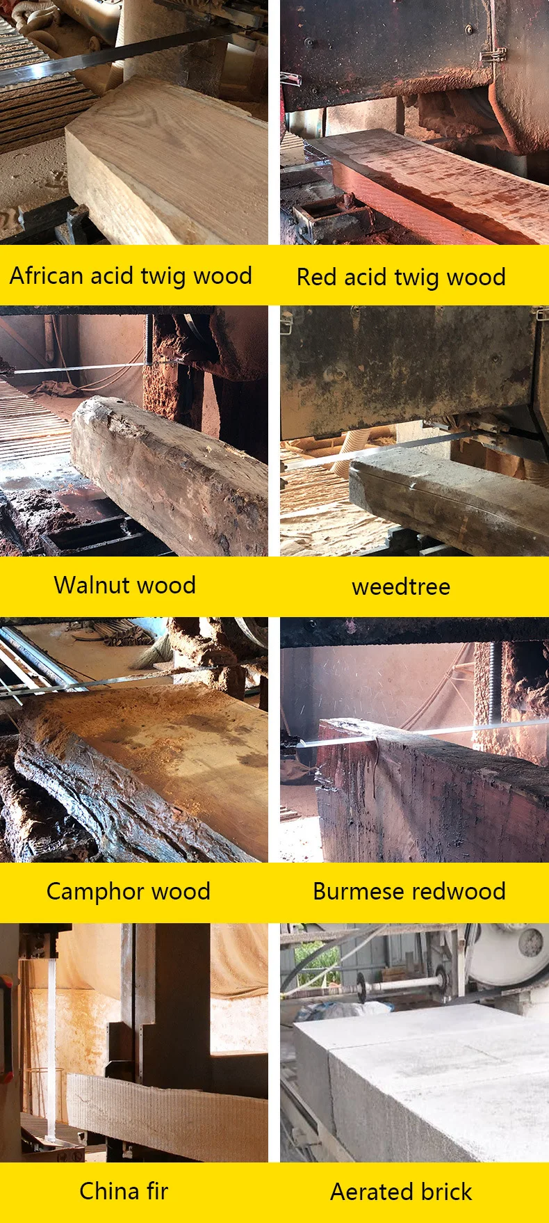 Hot Carbide Hardwood Cutting Vertical Timber Band Saw Blades Mahogany ...