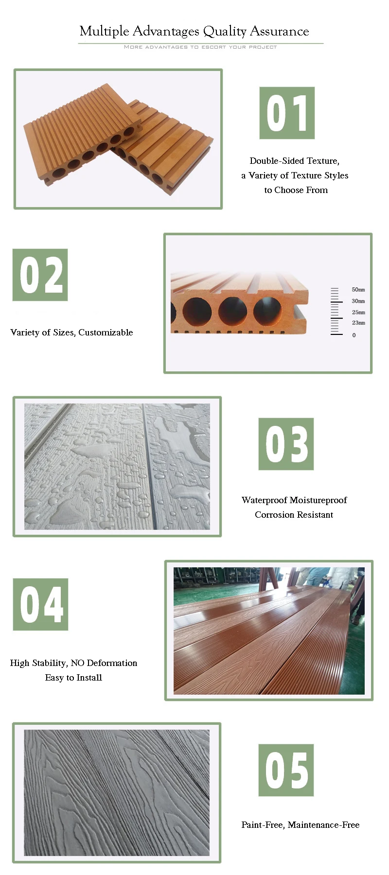Low Maintenance Second Generation Outdoor Co-Extrusion WPC Composite ...