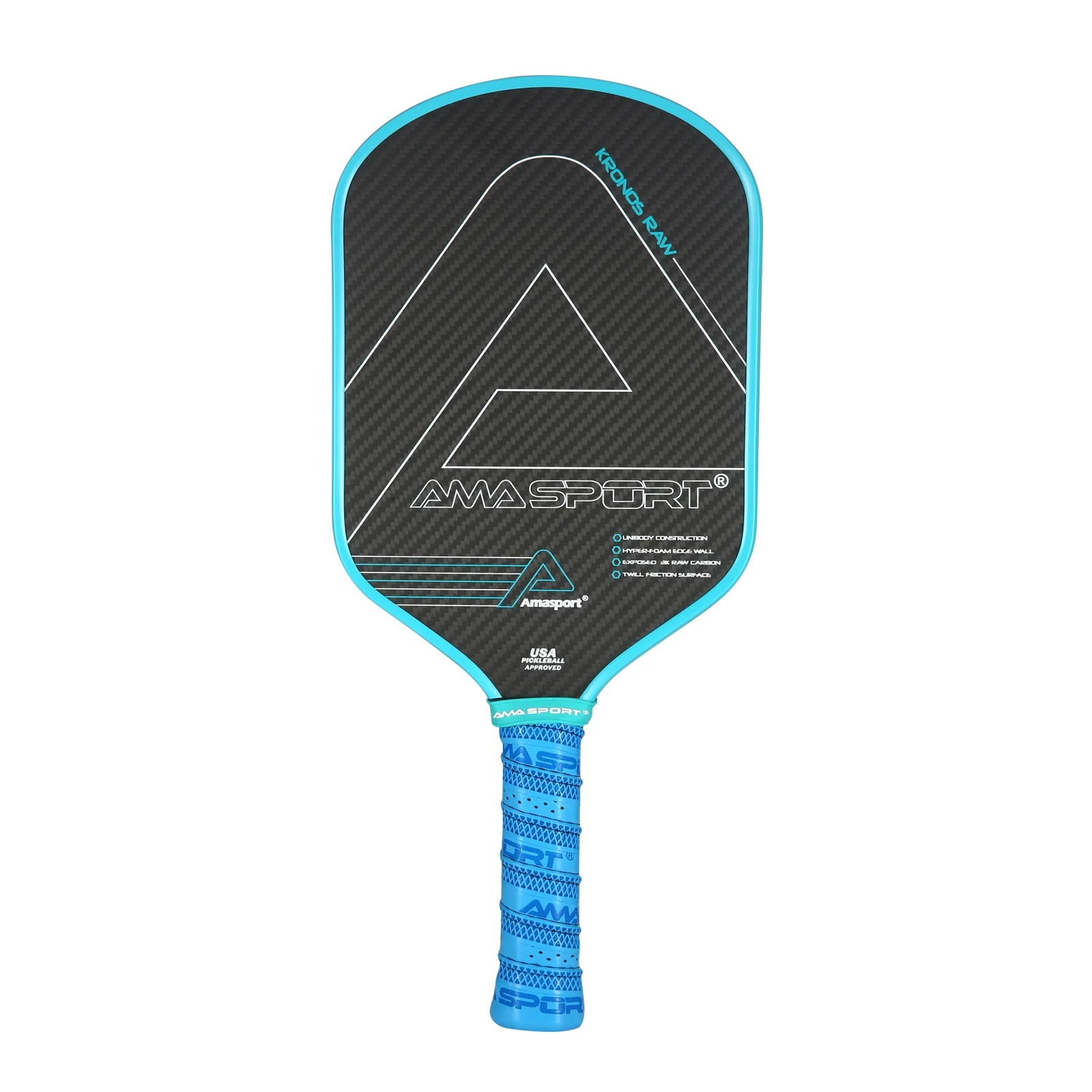 Ama Sport Kronos 3k Raw Carbon Fiber Thermoforming Pickleball Paddle ...