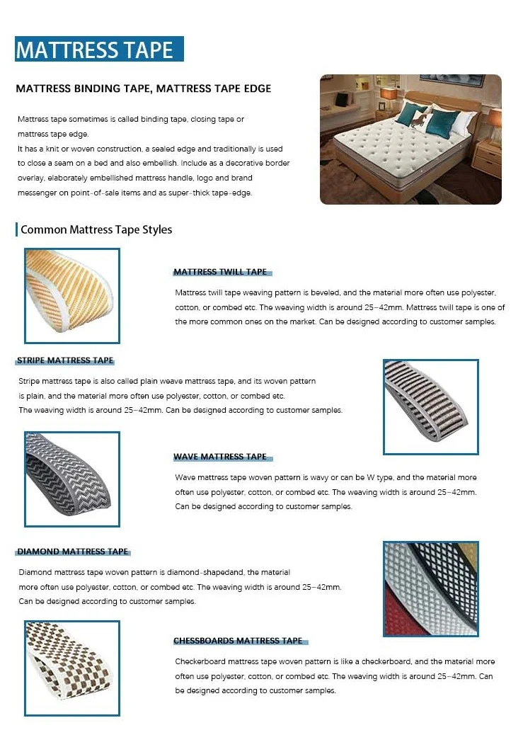 Bed Mattress Webbing Band MDF Edging Banding Tape Decorative