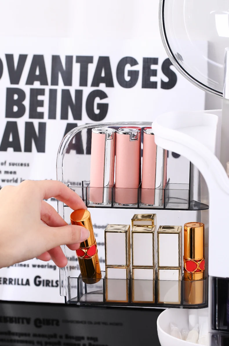 Wholesale Makeup Storage Organizer Cosmetics Display Case With 2-layer ...