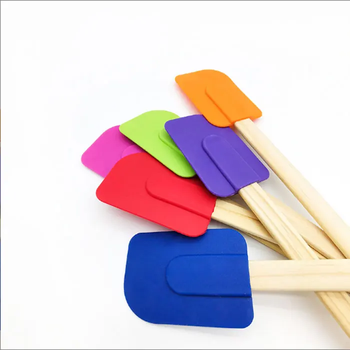 Silicone Scrapers With Bamboo Wood Handles - Buy Silicone Scrapers ...