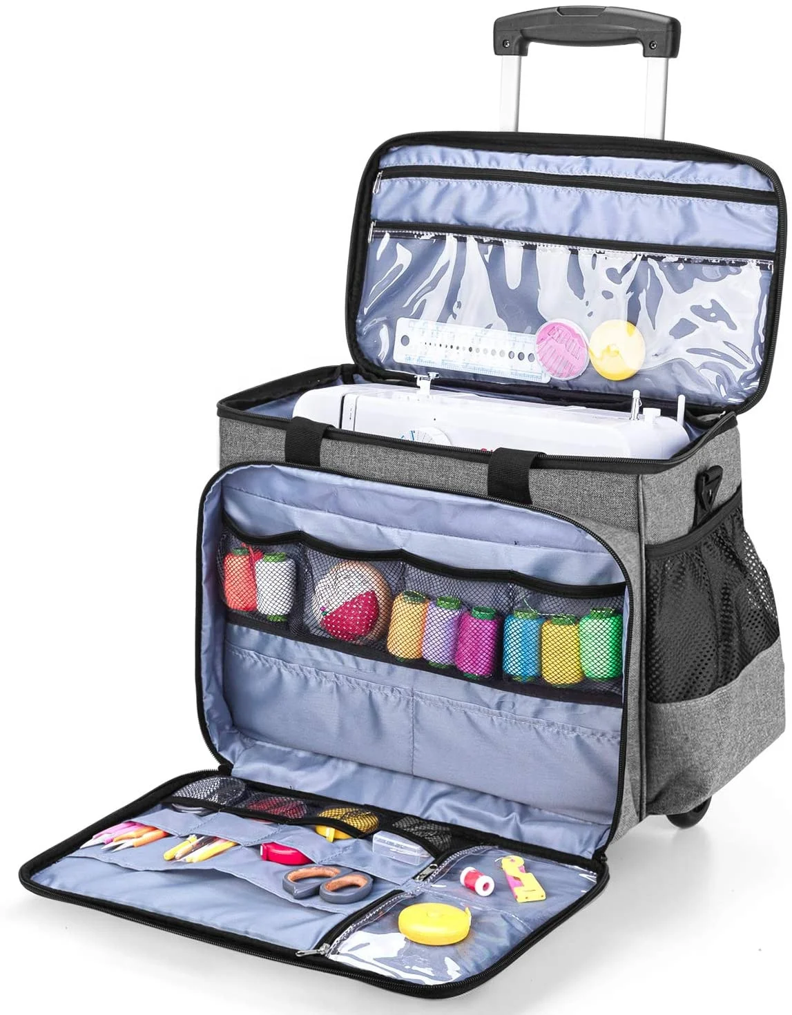 Portable Travel Sewing Machine Trolley Bag Sewing Machine Carry Case ...