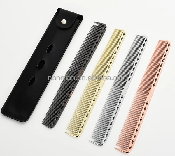 Styling Aluminum Alloy Comb Hair Cutting Combs Hairdressing Barbers ...