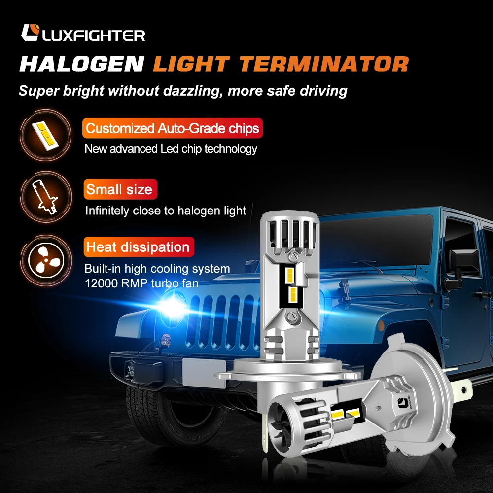 Luxfighter Single& Dual Beam Car Led Headlight Super Bright Chip R4 ...