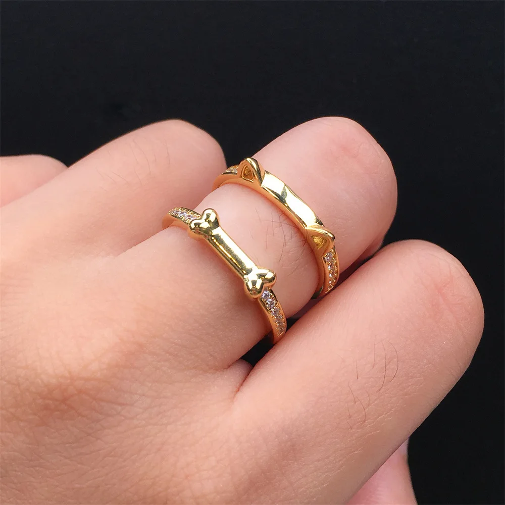 Cat Ear Bone Ring - Adjustable, Trendy Pet-Inspired Jewelry