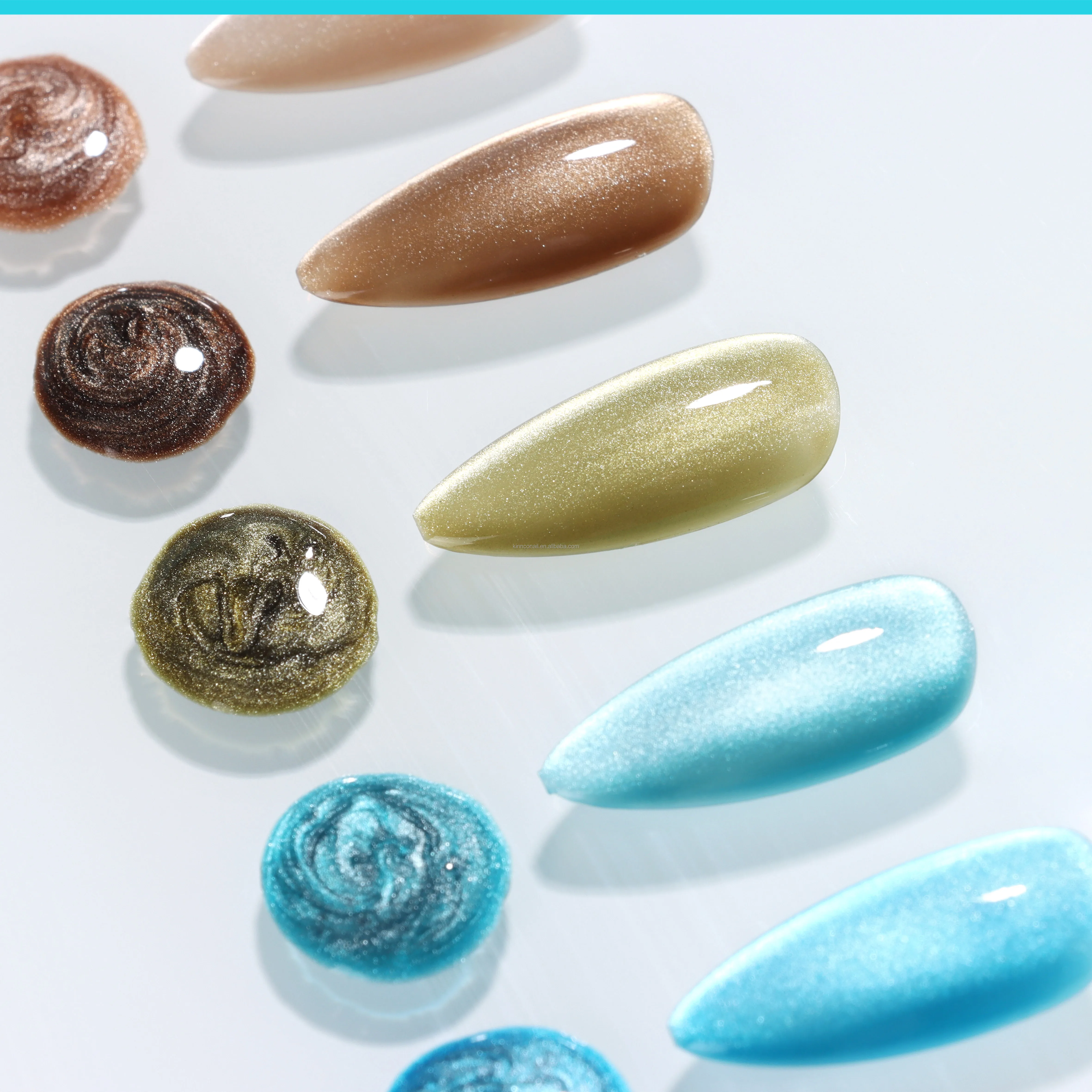 Kinnco 2024 Elegant Lady Cat Eye Uv Gel Polish 10 Colors With Smoothie ...