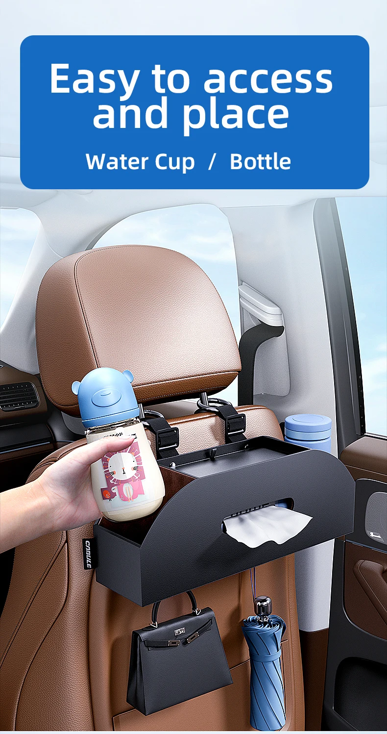 Wholesale Car Interior Gadgets Multifunctional Leather Tissue Storage ...