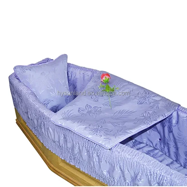 F161 Fashion White Beige Color Satin Eco Coffin Liing Satin Casket ...