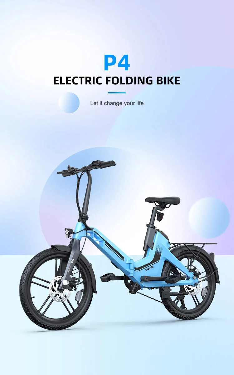 Retail Price 2022 New Design Pxid P4 Ebike 25km/h 10.4ah Quick Release Battery 20 Inch 250w ...