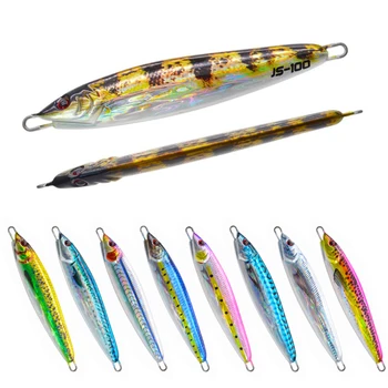 Japan Quality 3d Printing 40g/60g/80g/100g Saltwater Boat Fishing Metal Jig Slow Pitch Jigging ...