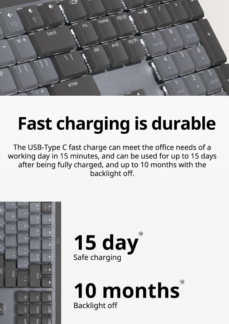 Logitech Mx Mechanical Mini Illuminated Tactile Quiet Switches Backlit ...