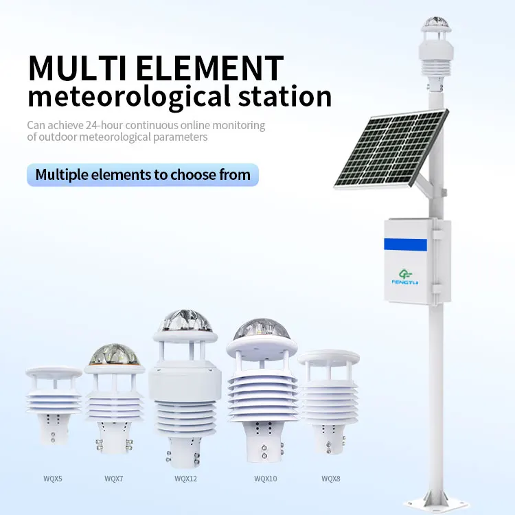 9 Elements Micro Weather Station Temperature Humidity Pressure Rainfall ...