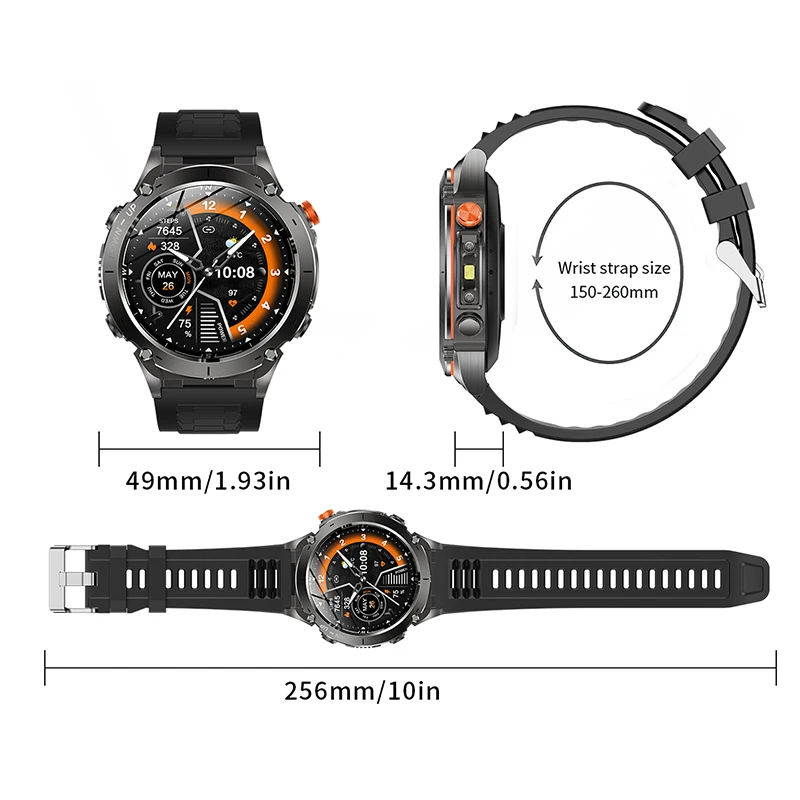 Smart Watch Y101 - Heart Rate & Sleep Tracker - 3ATM Waterproof