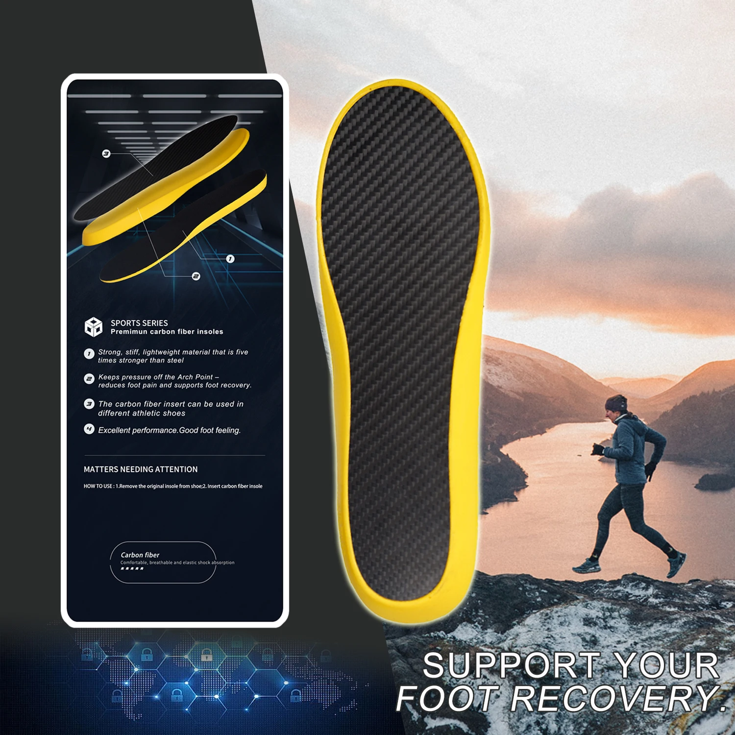 Carbon Fiber Insoles - Durable, Flexible, and Comfortable