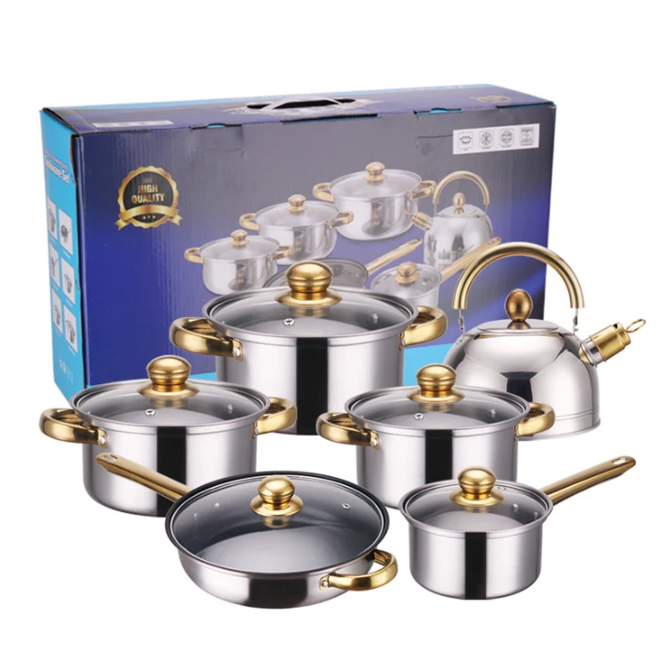 Stainless Steel Cookware Set - 12-Piece Non-Stick Pan