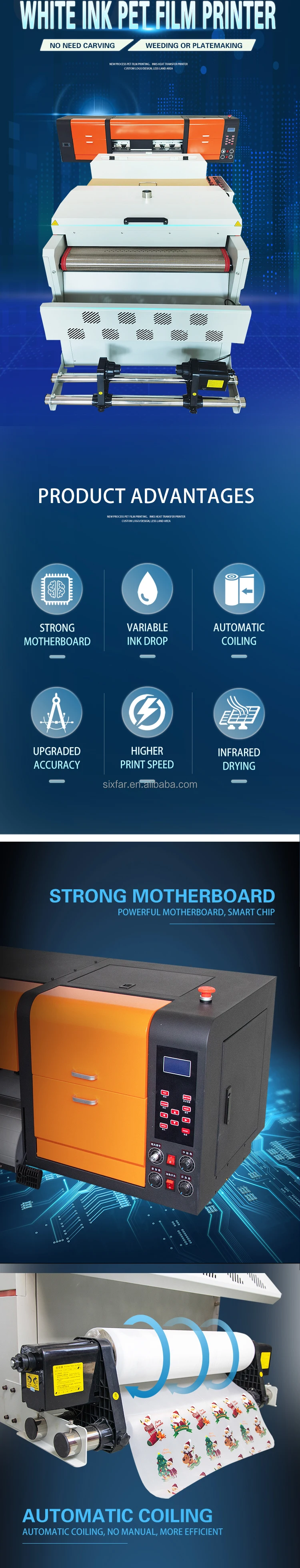 DTF Printer 60cm DTF Transfer Film Direct to Film Printer Powder ...