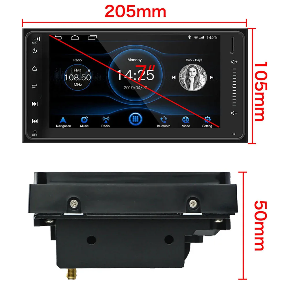 Ezonetronics Kit Multimídia Automotivo,7 Polegadas,Com Som Estéreo,Para ...