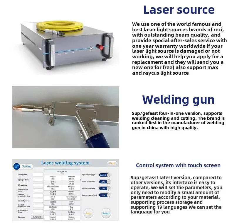1500w 2000w 3000w Water-Cooled Portable Laser Welder for Energy ...