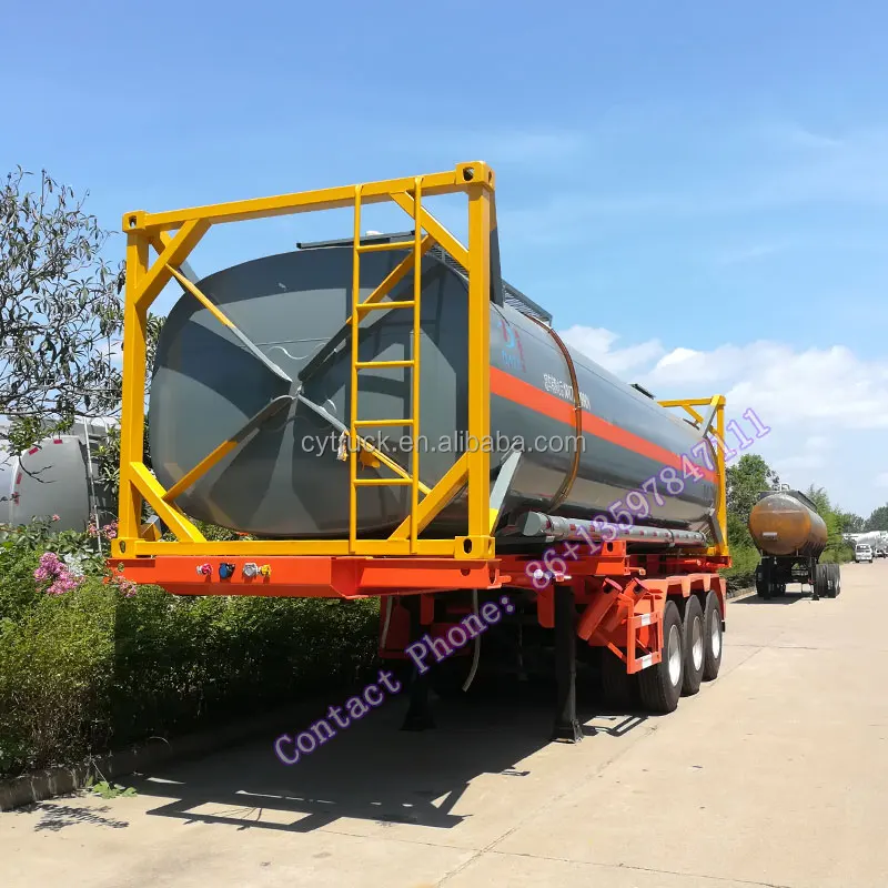 Customized 20ft 30ft 40ft Diesel Fuel Liquid Iso Tanks Chemical Liquid ...