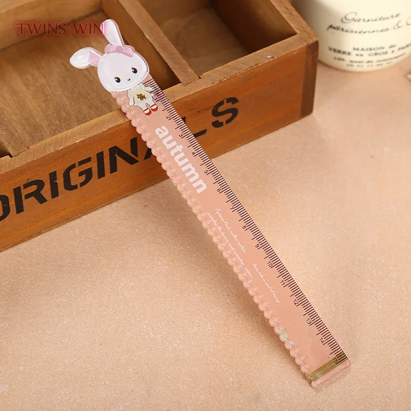 Kids Cartoon Rabbit Drawing Straight Ruler Student Stationery Plastic ...