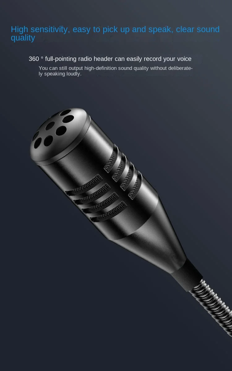 Conference Microphone Window Intercom Cable Microphone Voice Computer ...